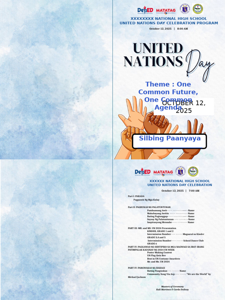 Program Invitation Un 2025 | PDF