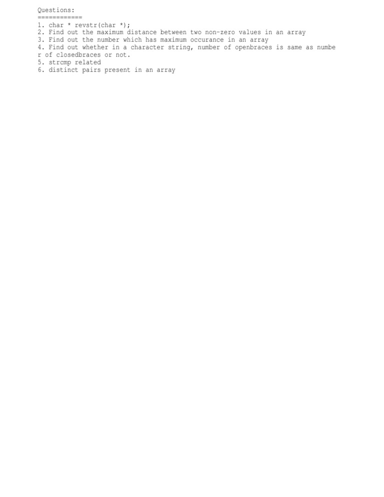 Codility Questions Pdf