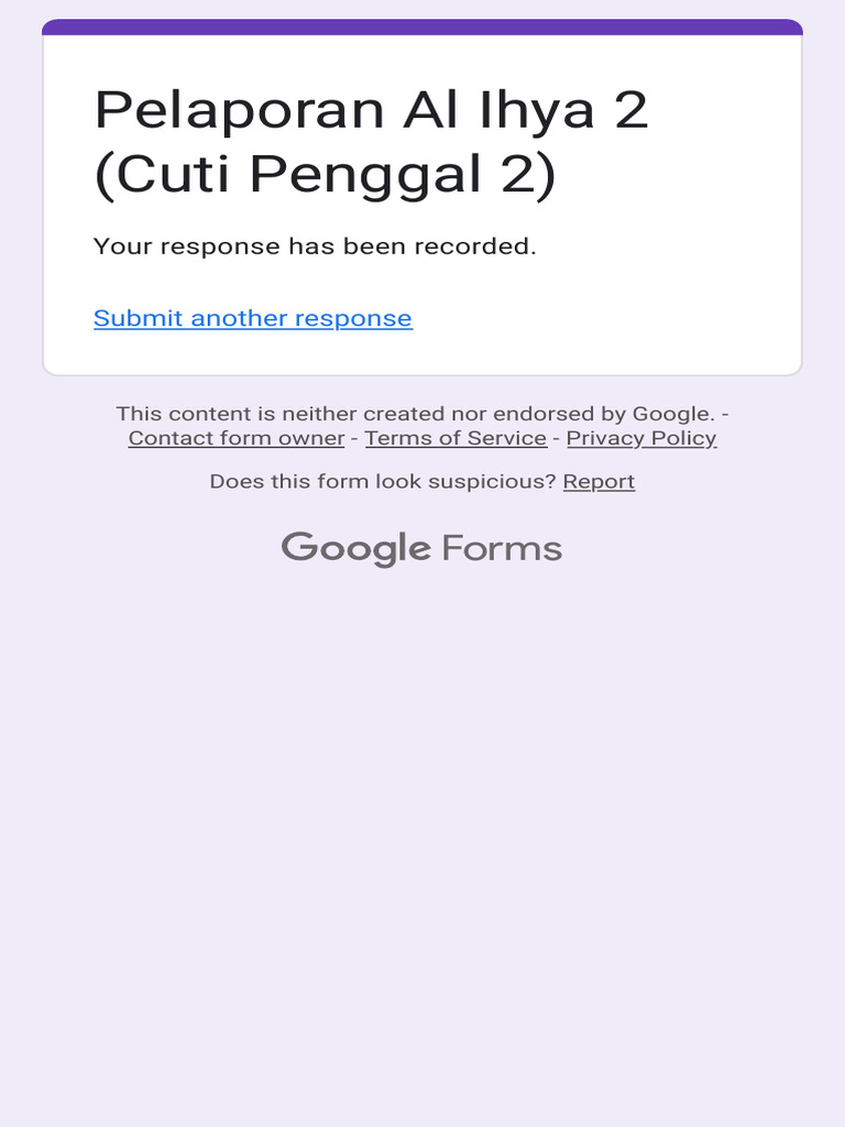 Pelaporan Al Ihya 2 (Cuti Penggal 2) | PDF