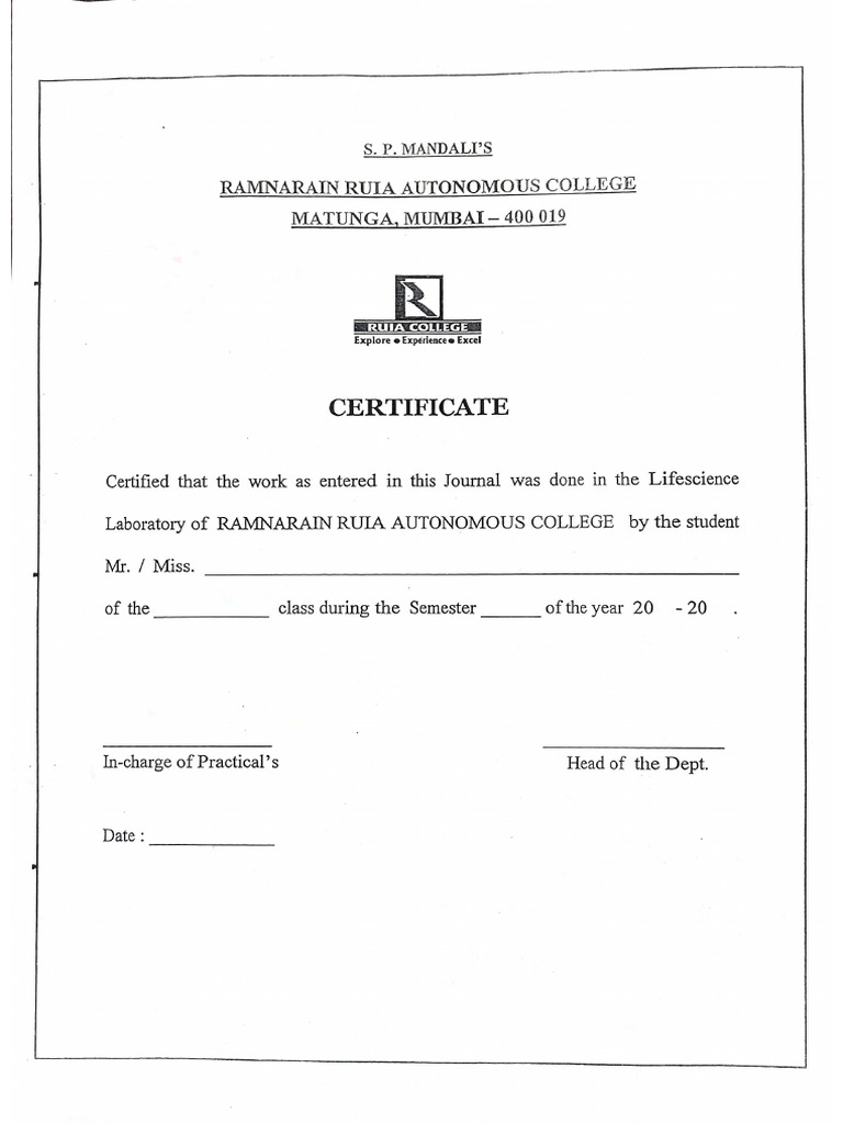 Certificate Page For LSC Journals | PDF