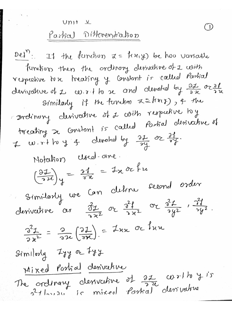 Partial Differentiation | PDF