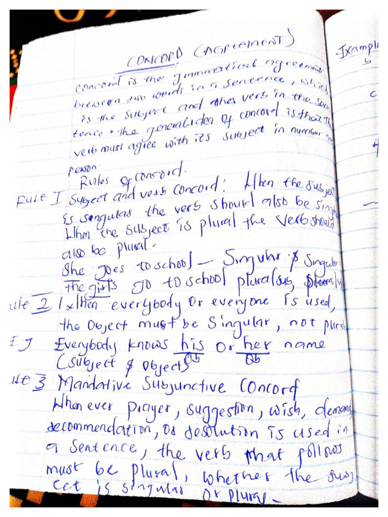 Rules of Concord | PDF