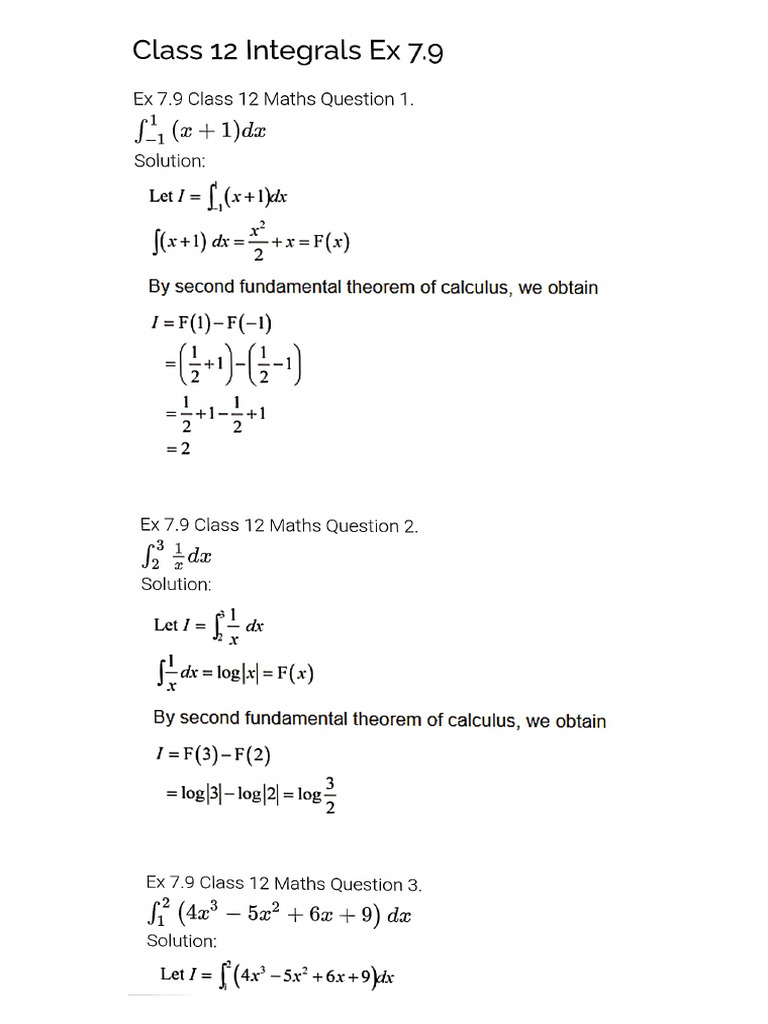Integrals 7.8 | PDF | Integral | Mathematics