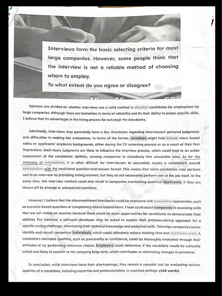 Interviews Form The Basic Selecting Criteria For Most | PDF