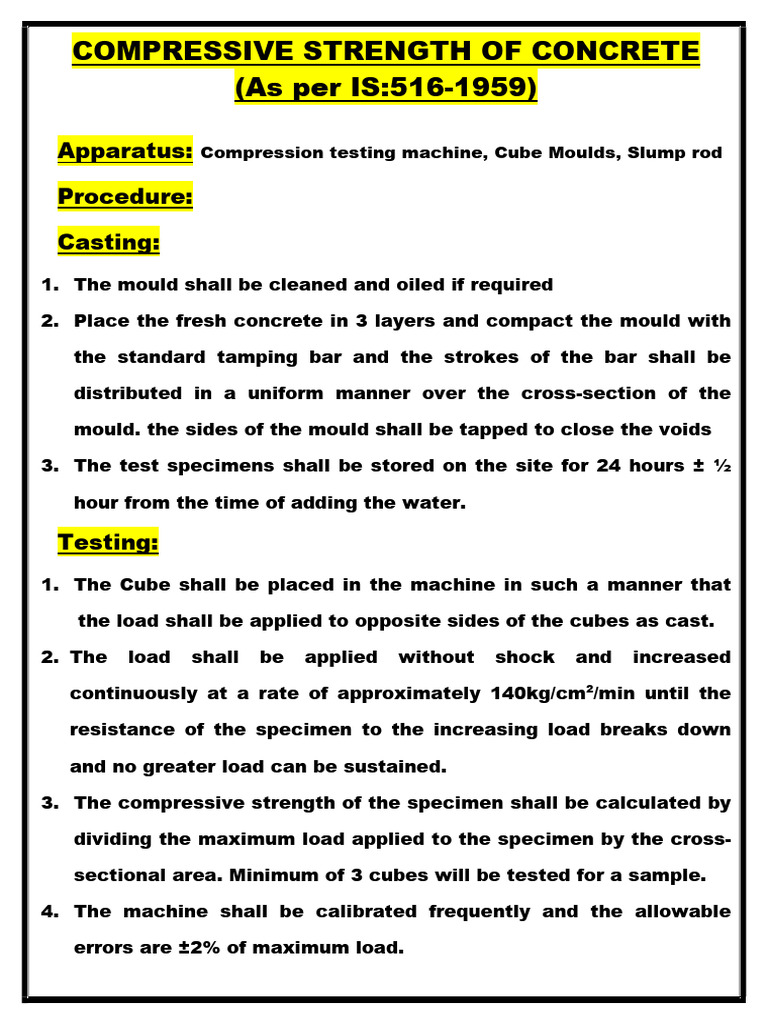 Concrete Compressive Test | PDF