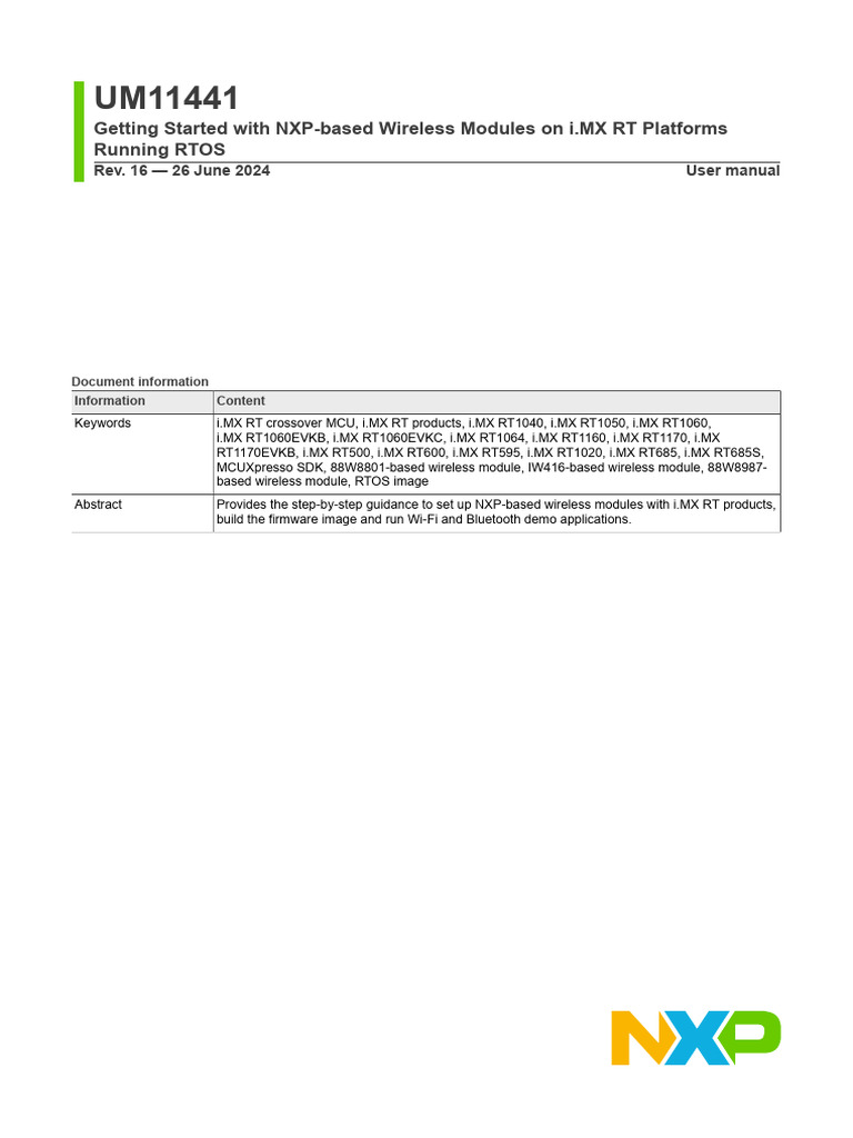 Integrating NXP Wireless Modules with i.MX RT | PDF | Ieee 802.11 | Wi Fi