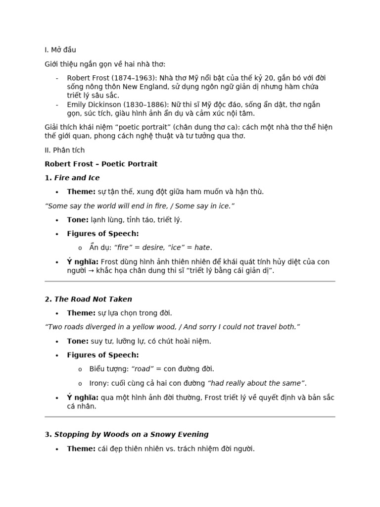 Robert Frost - Poetic Portrait 1. Theme:: Fire and Ice | PDF
