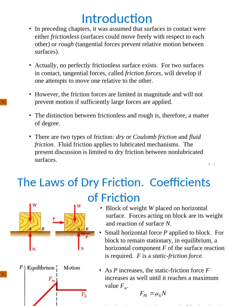 Understanding Dry Friction Mechanics | PDF | Friction | Force
