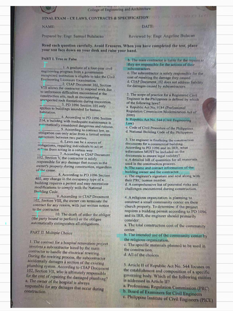 Ce Laws Finals | PDF