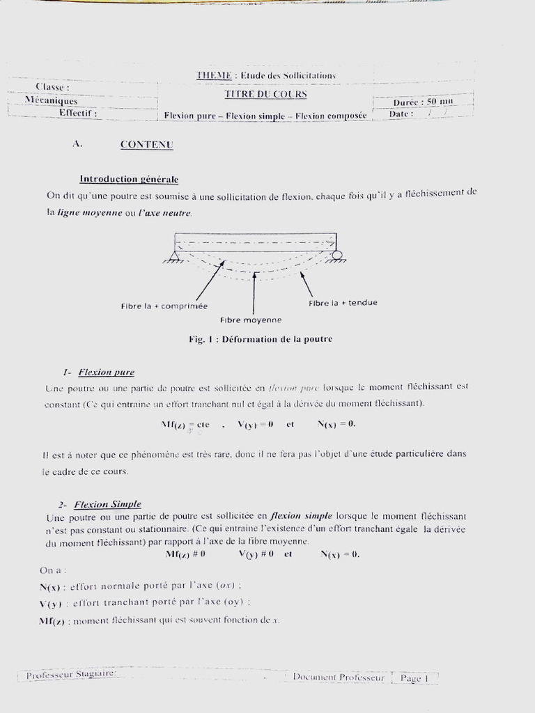 Cours Méca Flexion | PDF