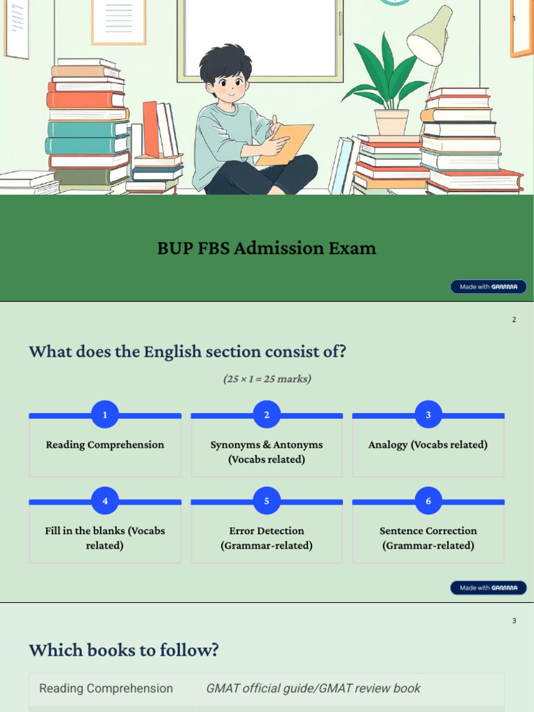 BUP FBS Exam Details | PDF | Graduate Record Examinations | Graduate ...