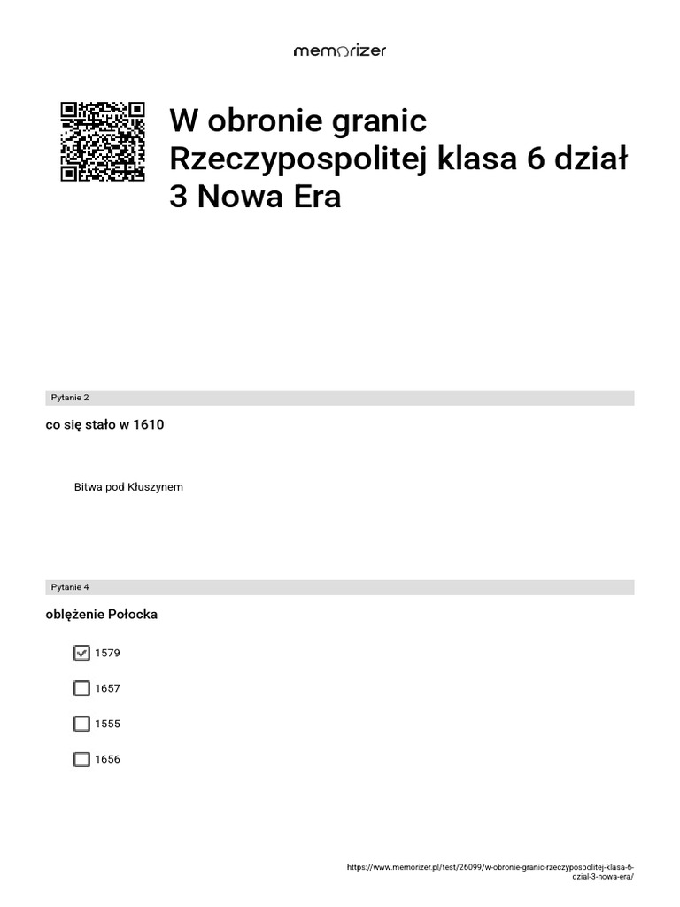 W Obronie Granic Rzeczypospolitej Klasa 6 Dział 3 Nowa Era - WYPEŁNIONY ...