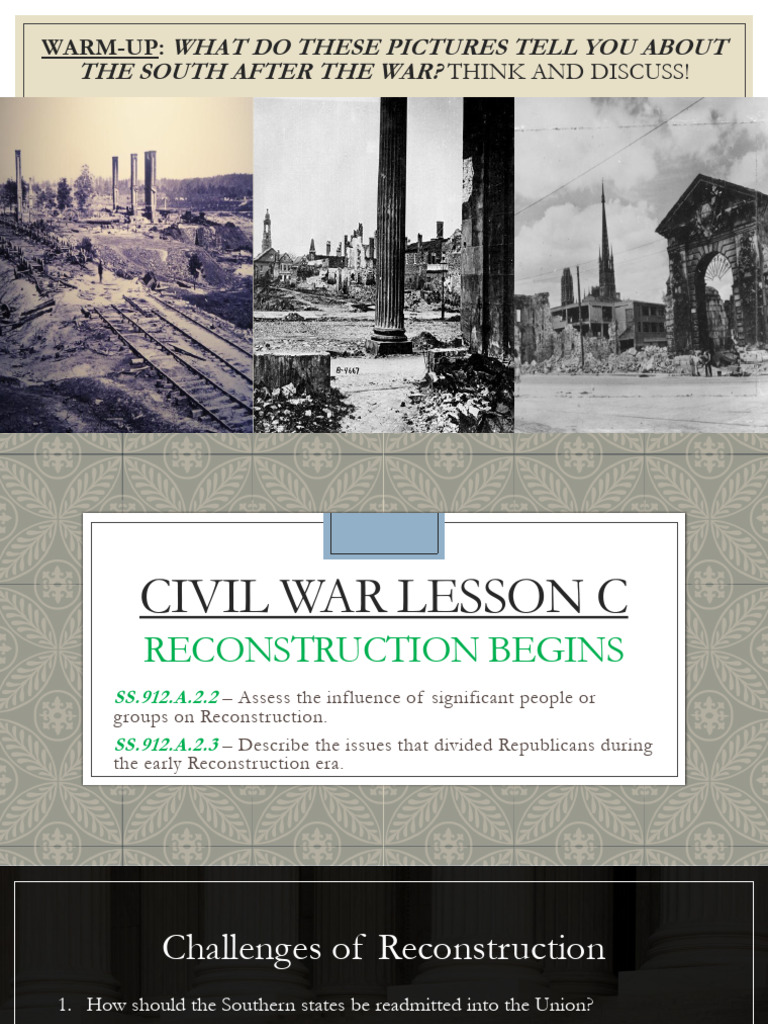 PowerPoint US History Unit 2 Day 4 Reconstruction | PDF ...