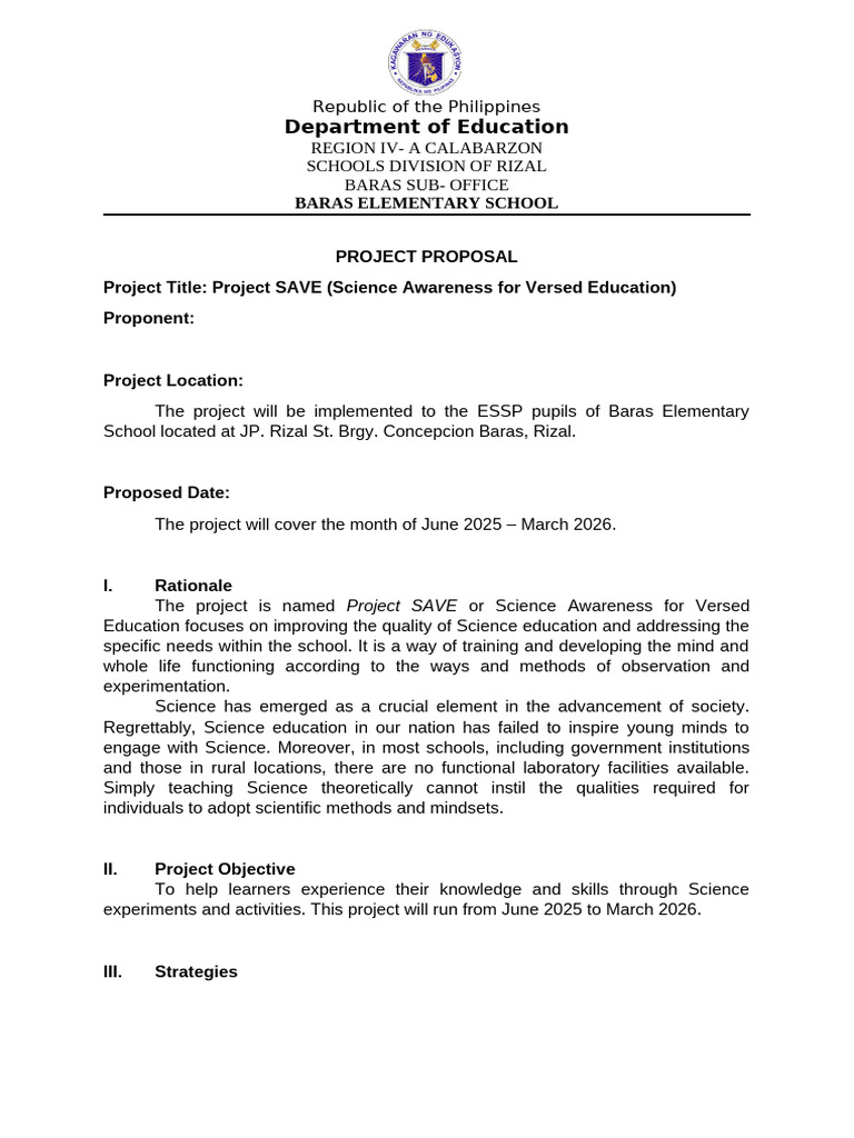 SSC - Project SAVE - ANNEX-9-Project-Work-Plan-and-Budget-Matrix | PDF ...