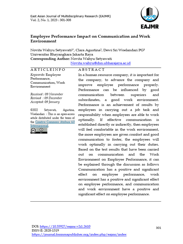 Employee Performance and Communication Impact | PDF | Regression ...