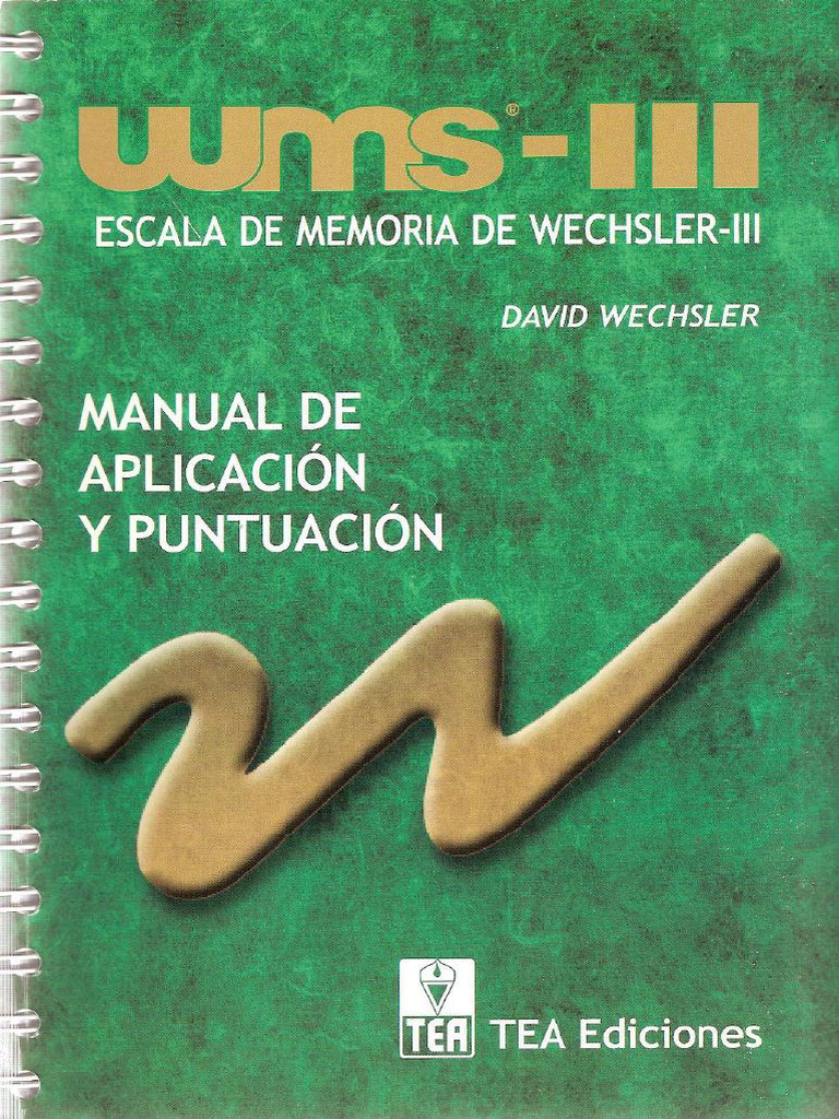 WMS-III Manual de Aplicación y Puntuación | PDF