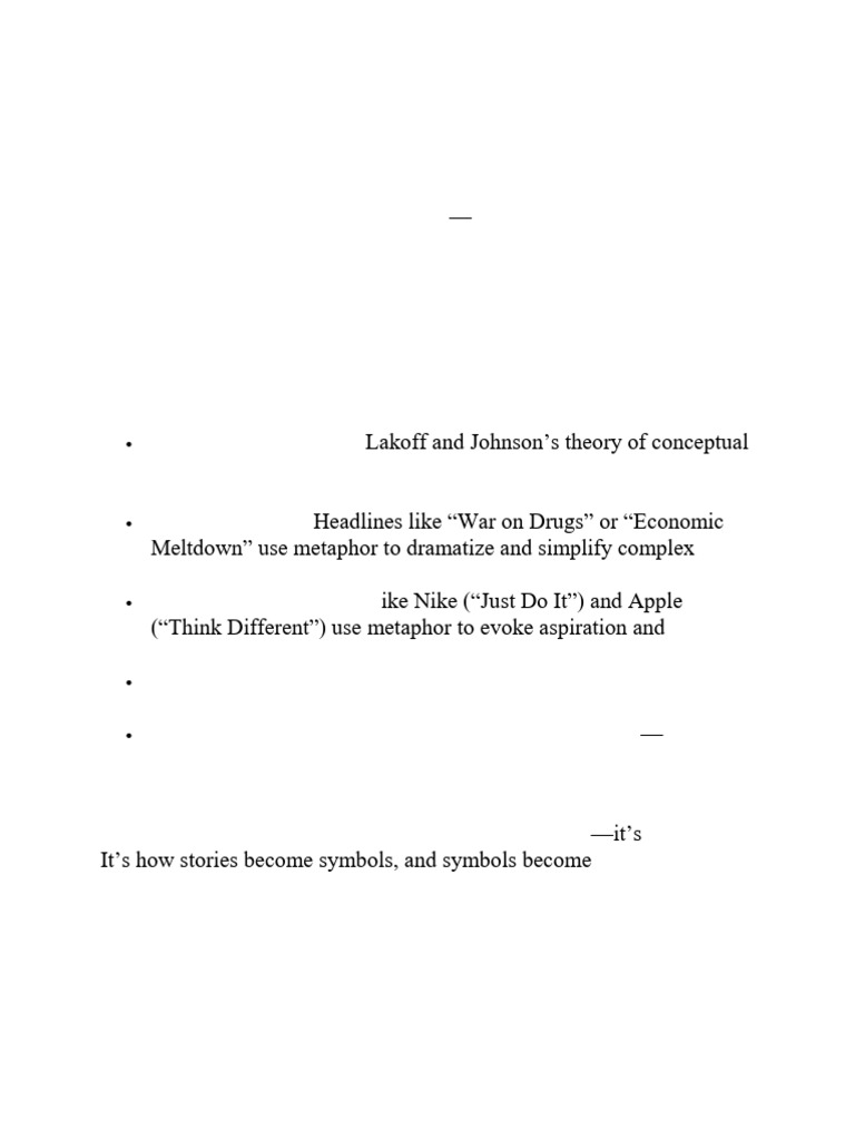 The Legacy of Metaphor | PDF