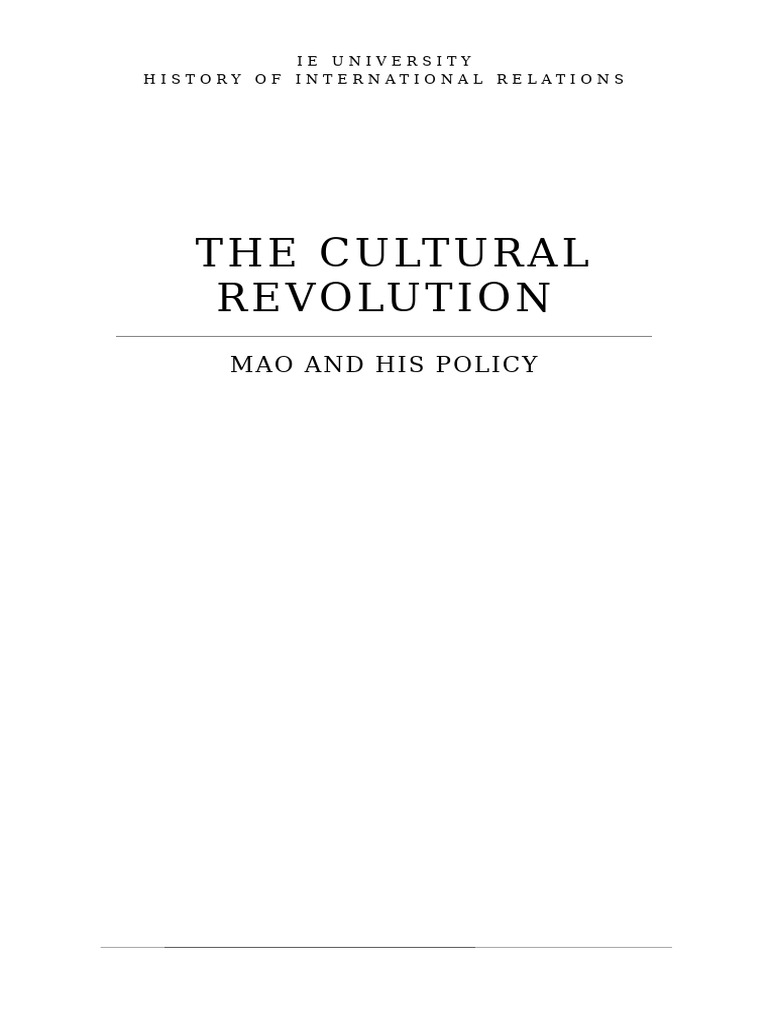 Mao's Cultural Revolution Impact | PDF | Mao Zedong | Maoism