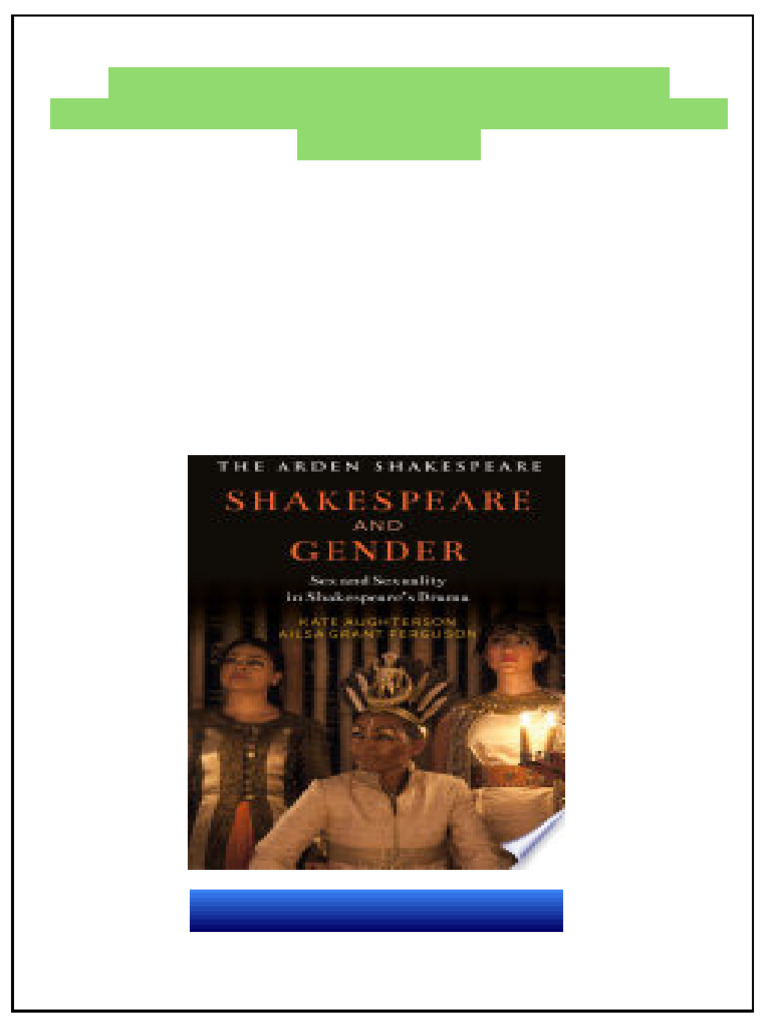Shakespeare and Gender Sex and Sexuality in Shakespeare S Drama 1st ...