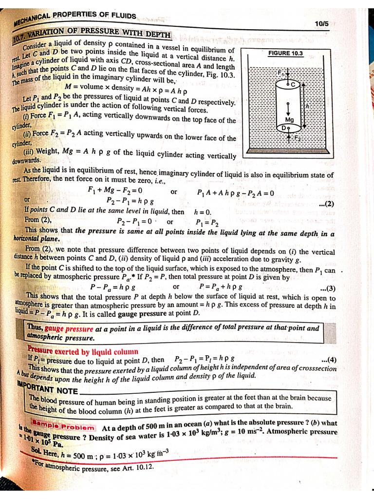 Surface Tension and Surface Energy Class 11 Physics | PDF