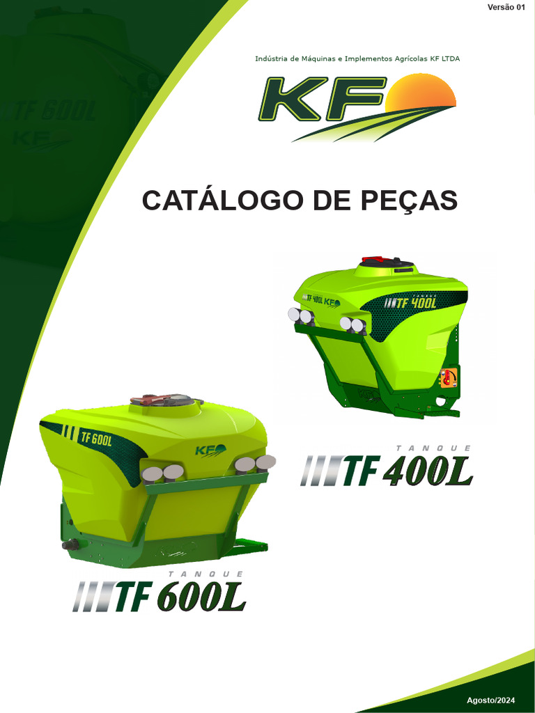 Catálogo de Peças Tanques Frontal 400L e 600L | PDF | Parafuso | Porca ...