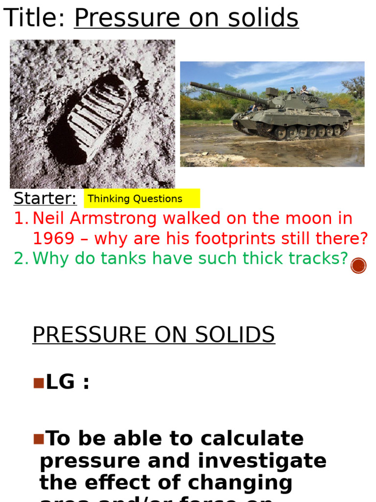 Pressure On Surfaces & Solids | PDF
