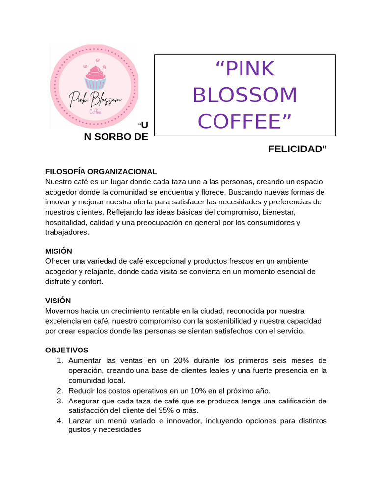 Estrategia de Café: Misión y Visión | PDF | café | Punto de venta