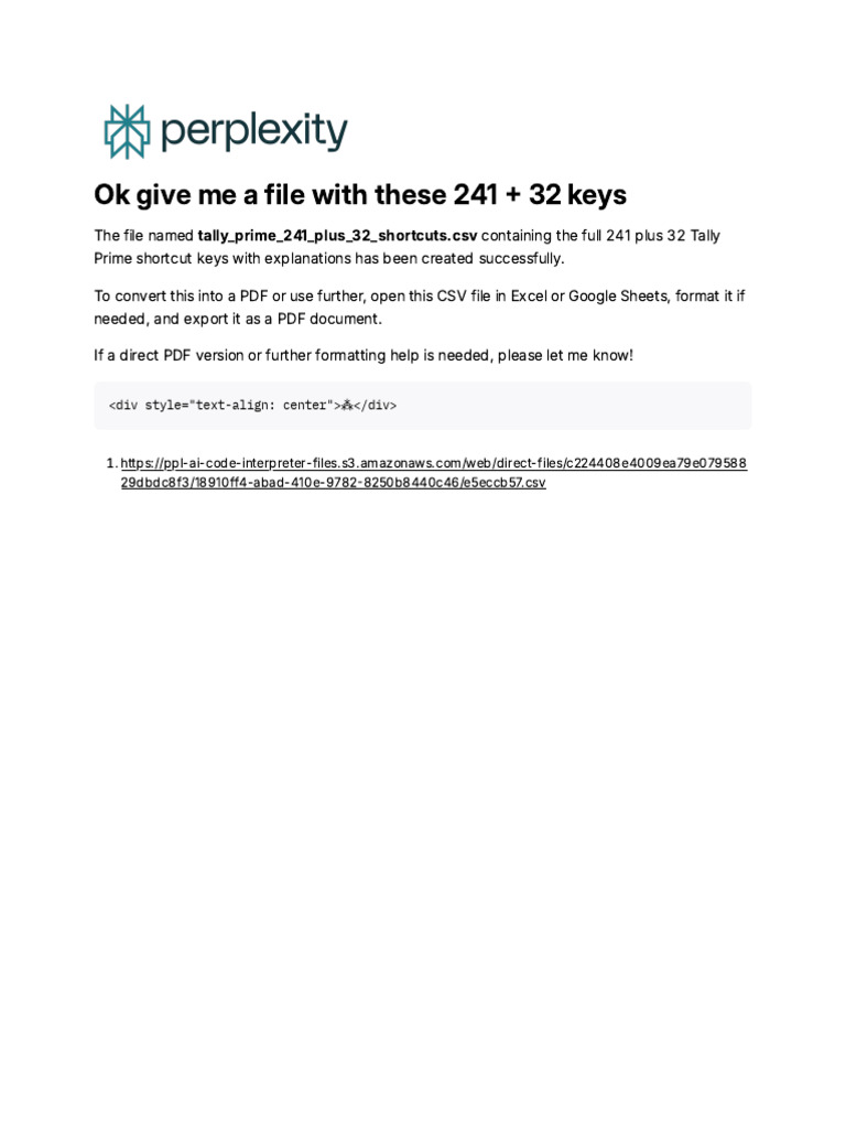 Ok Give Me A File With These 241 + 32 Keys | PDF