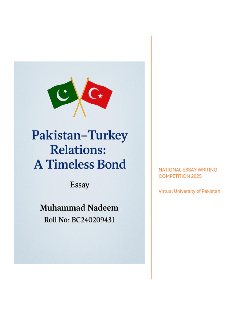 Pakistan-Turkey Relations: A Timeless Bond | PDF | Pakistan | Muhammad ...