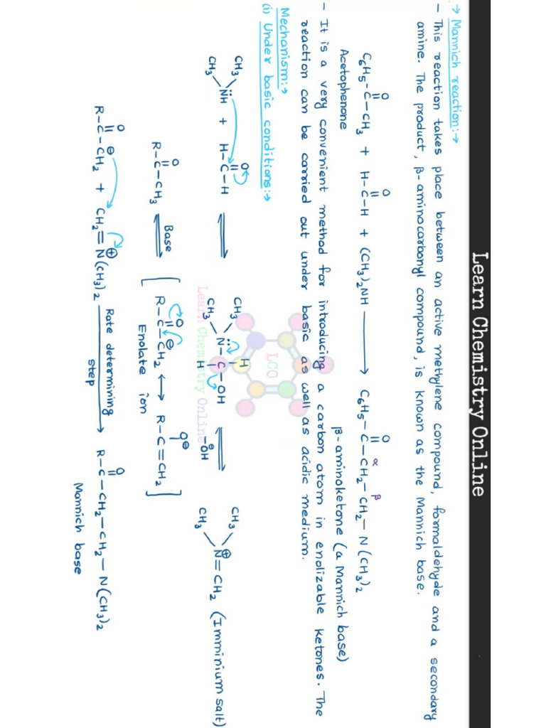 B.sc. II Year Organic Mannich Reaction | PDF