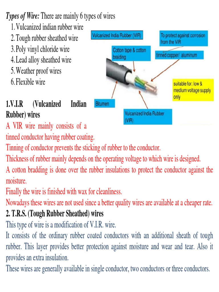 Overview of Vulcanized Indian Rubber Wire | PDF | Wire | Insulator ...