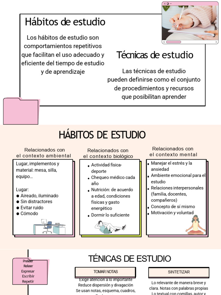 Hábitos y Técnicas de Estudio | PDF | Habilidades de estudio | Aprendizaje