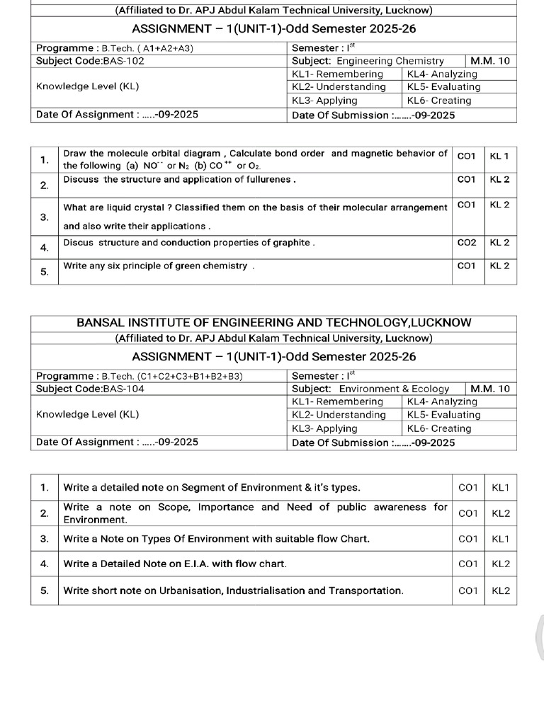 Assignment Evs 1 | PDF