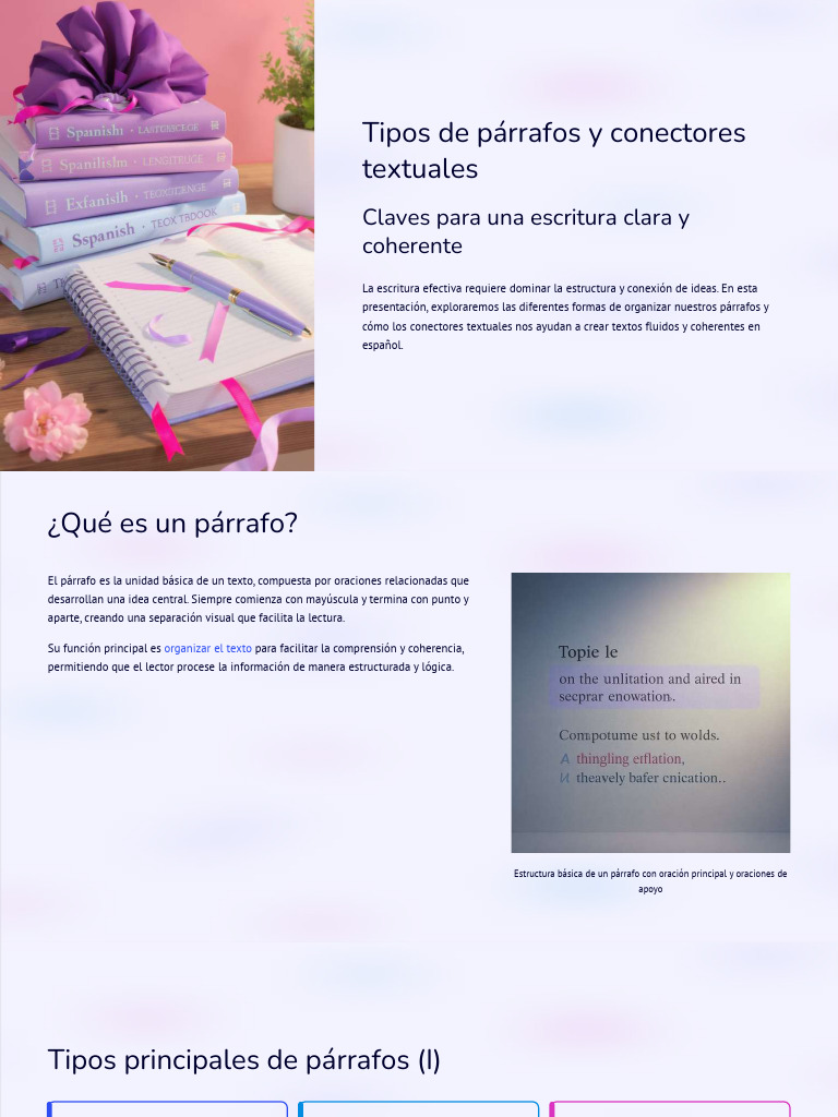 Clase 8 Tipos de Parrafos y Conectores Textuales | PDF | Oración ...