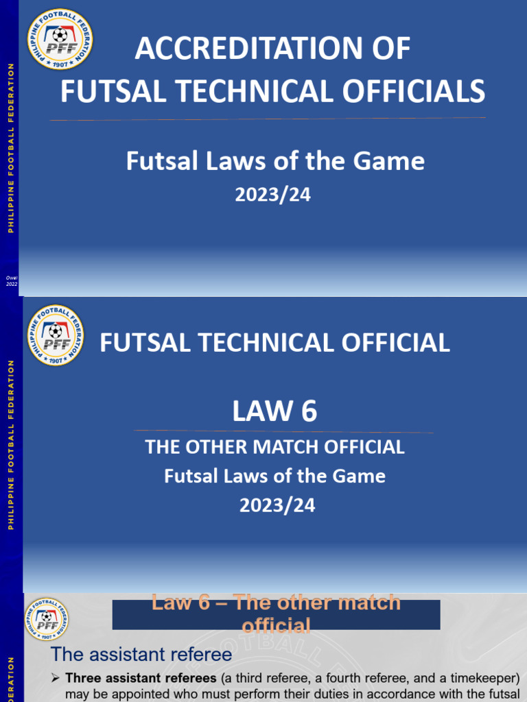 Futsal Match Official Duties Explained | PDF | Referee | Team Sports