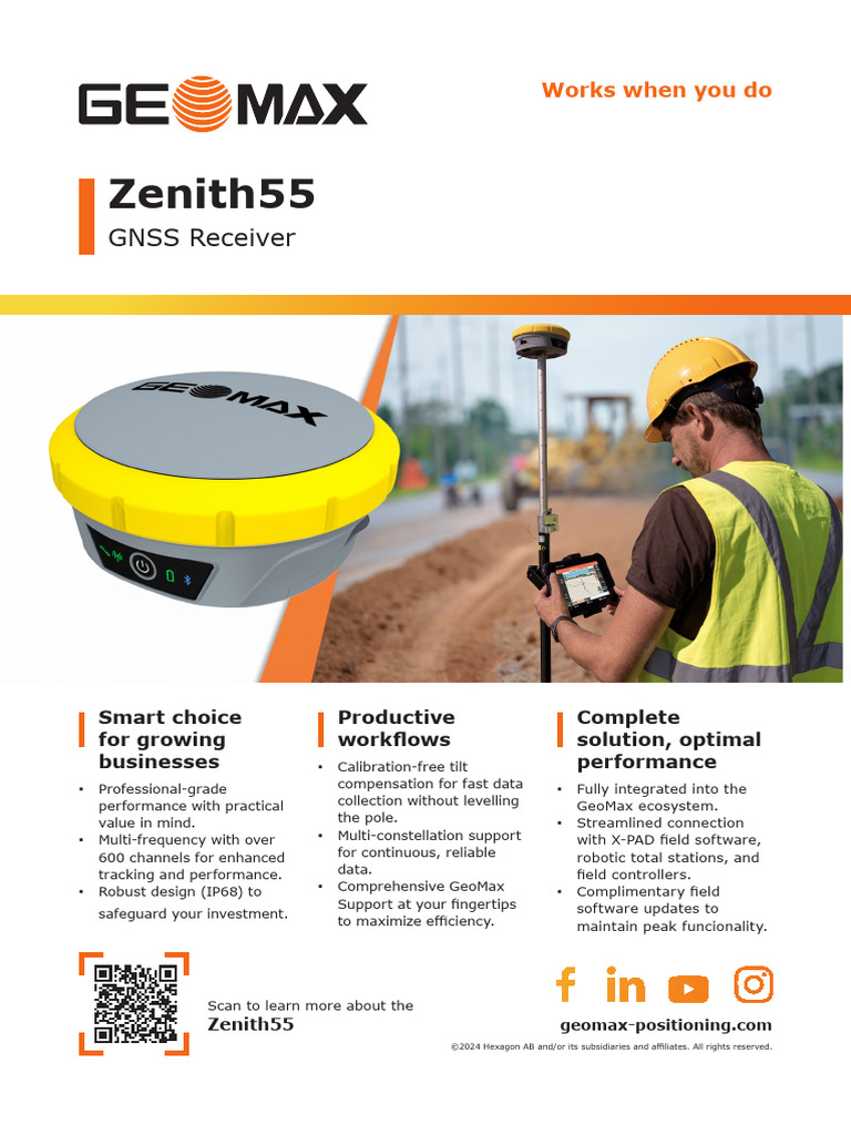 GeoMax Zenith55 GNSS Receiver Overview | PDF | Wireless ...