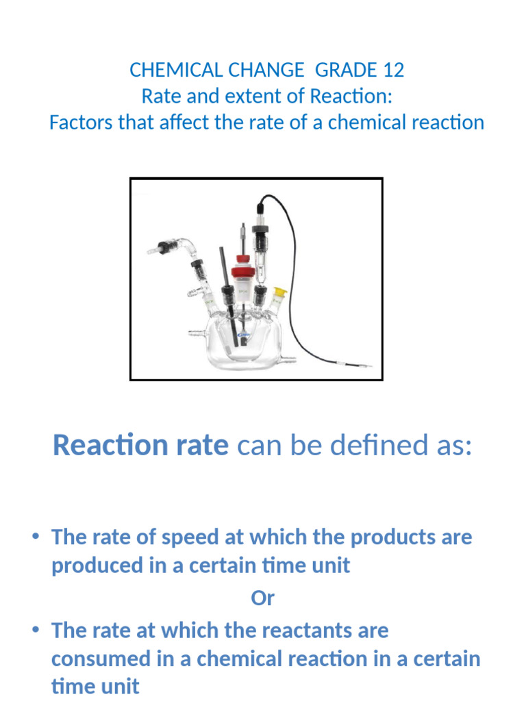 1 Rates of Reactions | PDF | Reaction Rate | Chemical Reactions