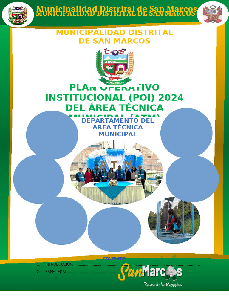 Poi 2024 Atm San Marcos 20 12 23 | PDF | Saneamiento | Agua