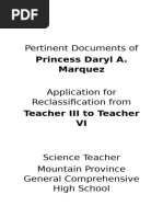 NCOI Cover Page for Teacher Reclassification | PDF