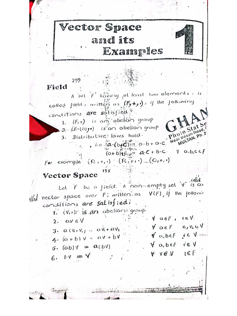 Vector Space | PDF