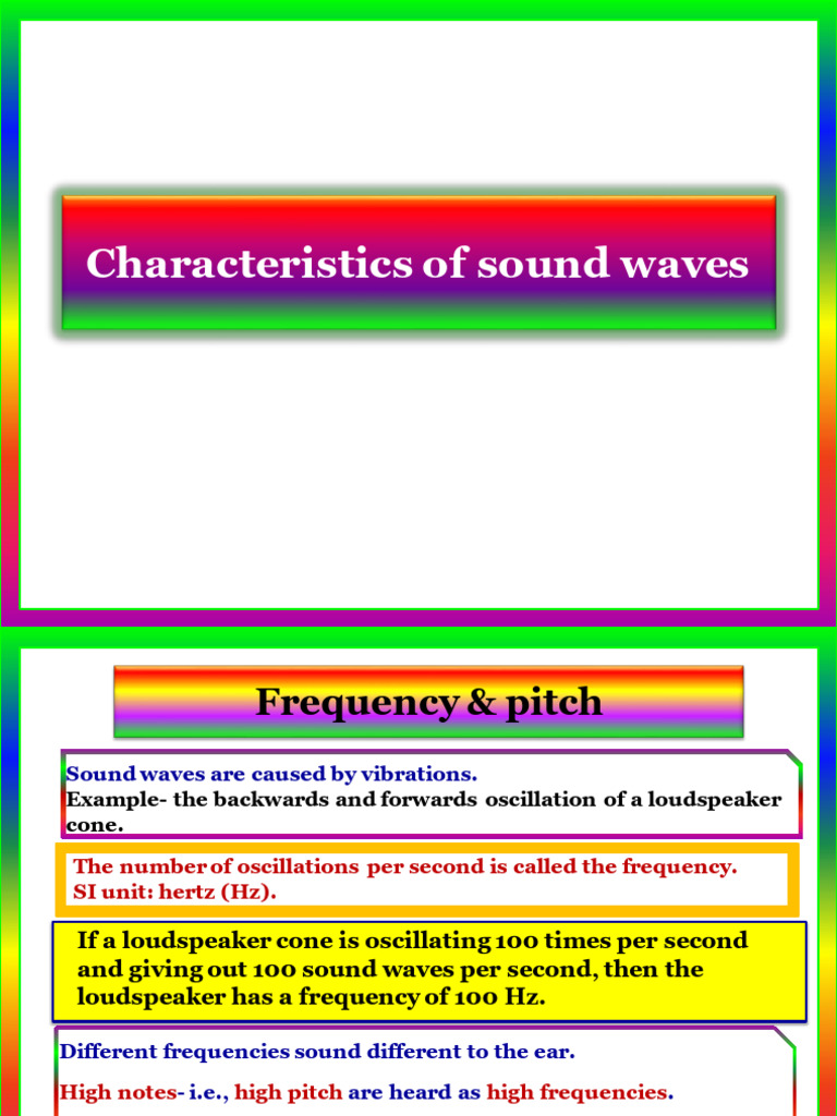 Characteristics of Sound | PDF | Pitch (Music) | Sound