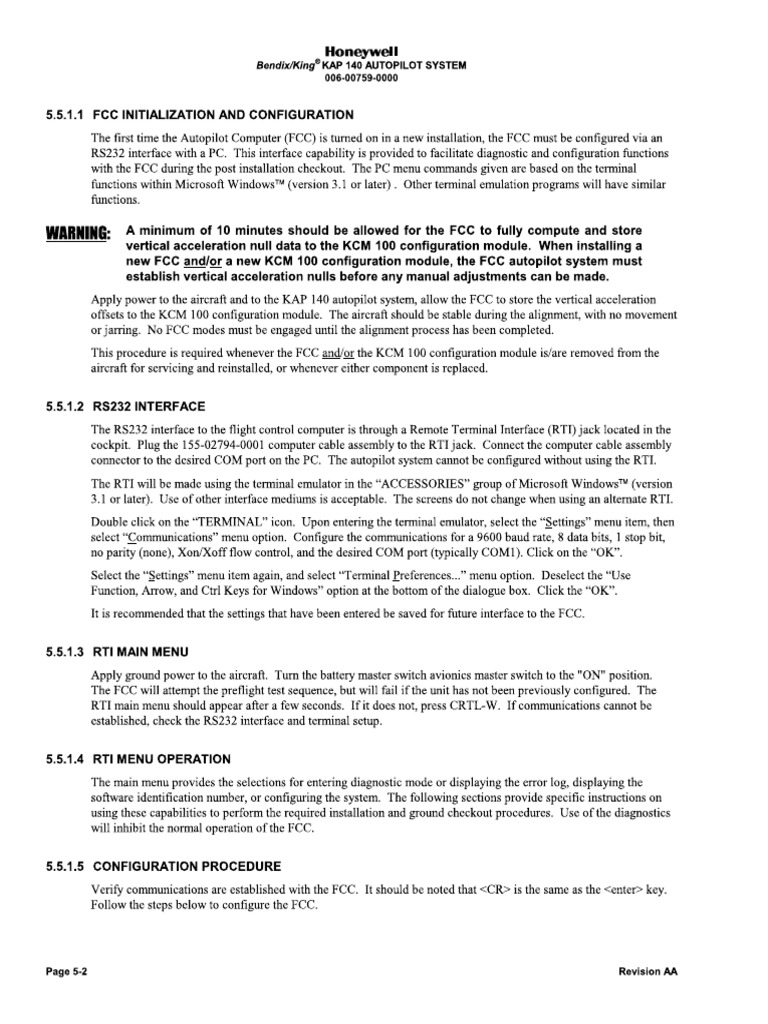 KAP 140 Setup | PDF
