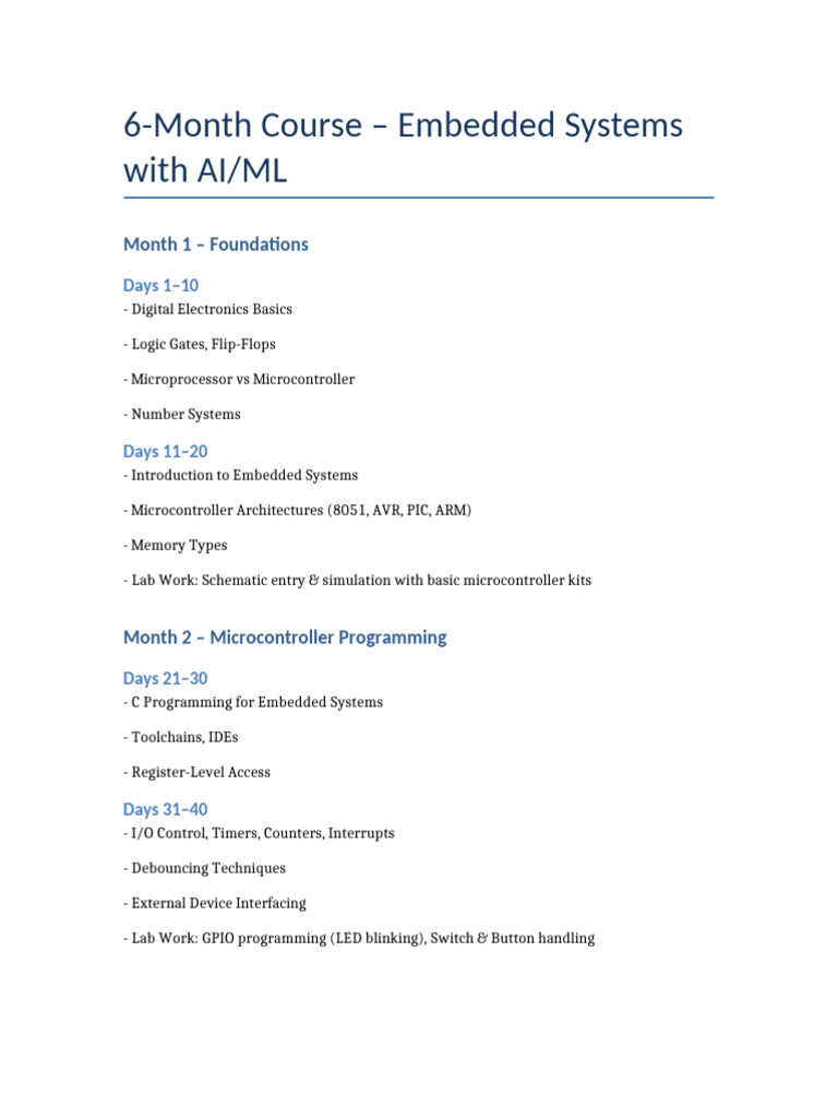 Embedded Ai Ml | PDF