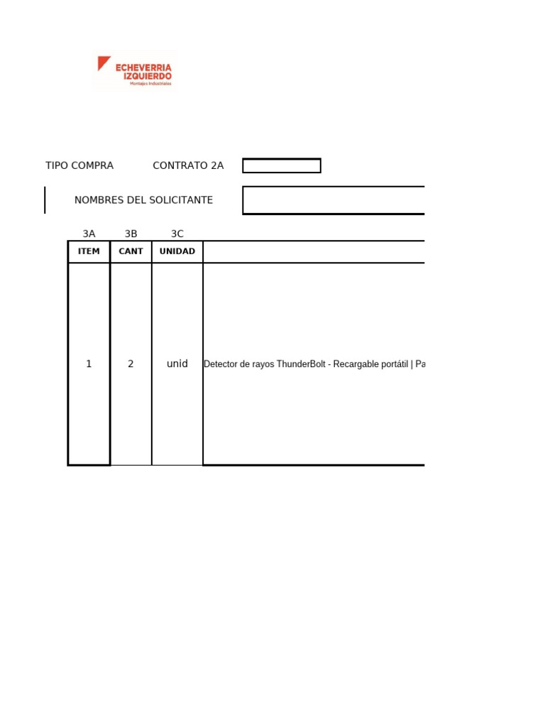 Solicitud de Compras de Equipos de Seguridad | PDF