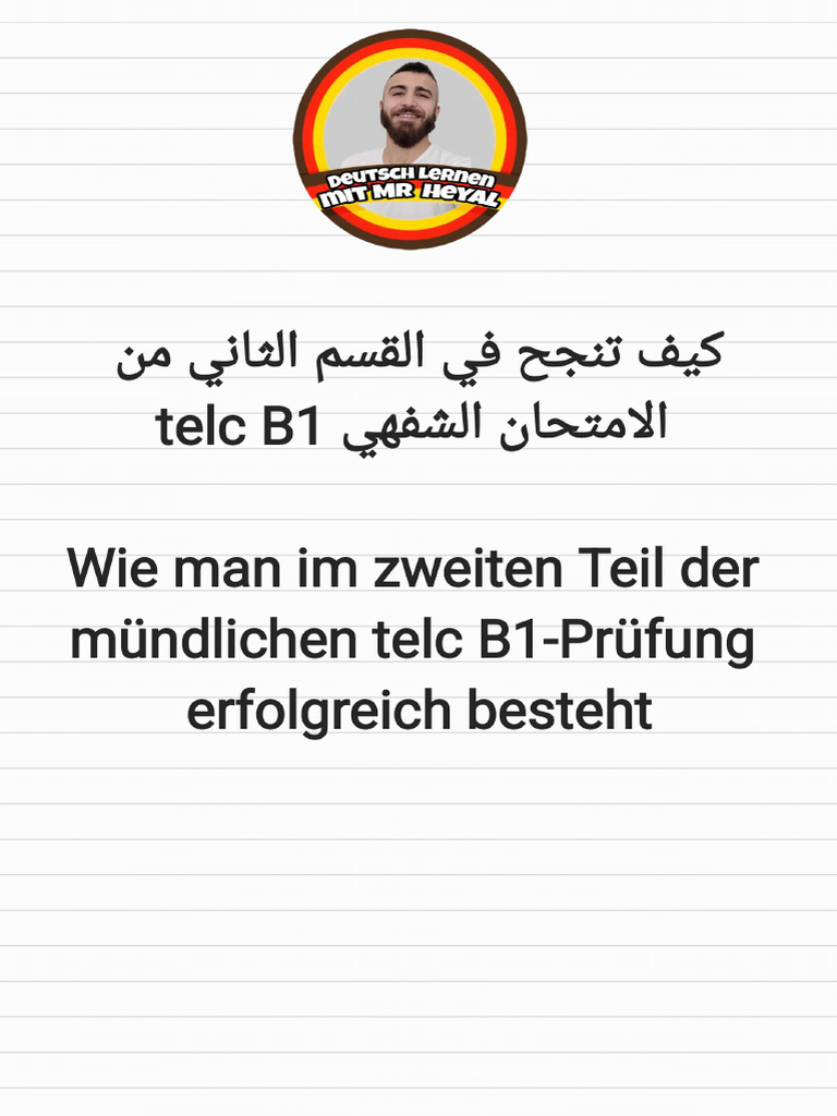 Mündliche Prüfung Telc b1 Teil 2 - 250927 - 113224 | PDF