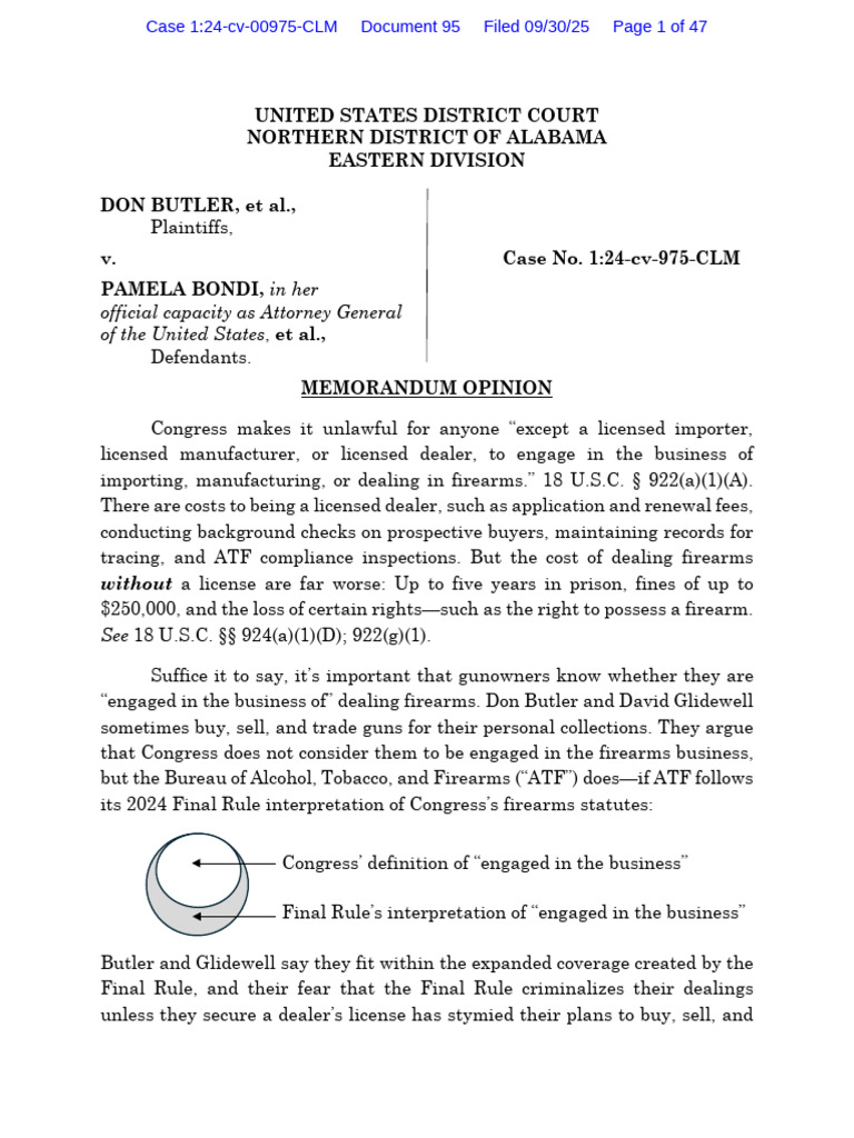 Court Vacates ATF's Business Rule | PDF | Standing (Law) | Title 18 Of ...