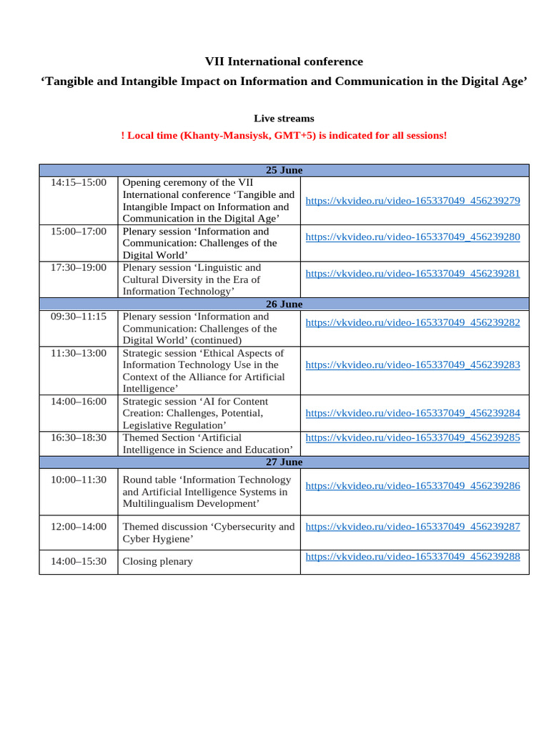 Ugra 2025 - Live Streams | PDF | Cognition | Computing