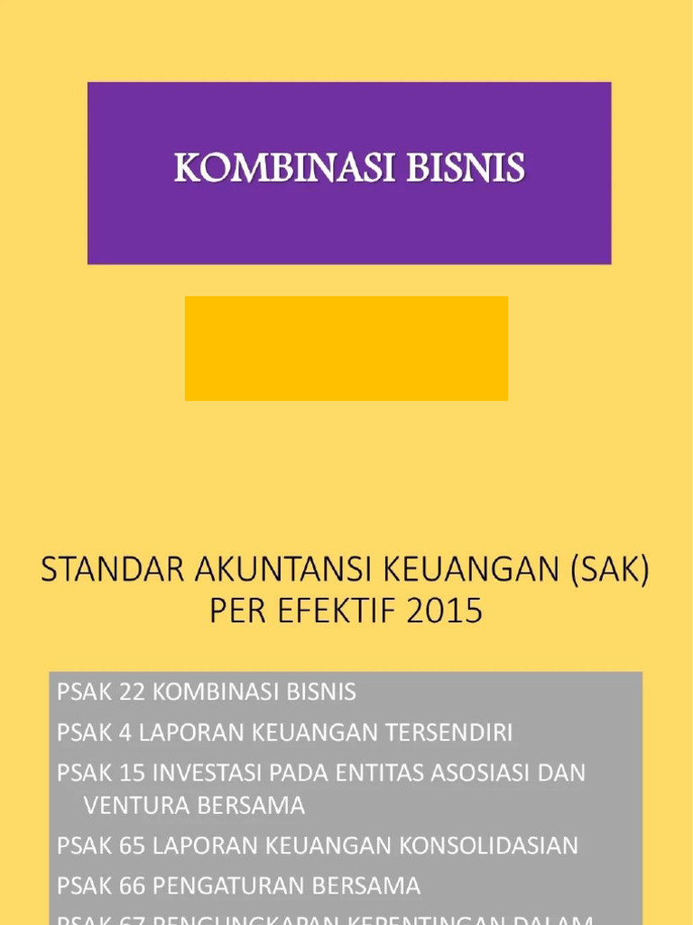 Kombinasi Bisnis-PSAK | PDF