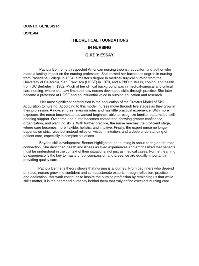 Quinto, Genesis R. TFN Essay | PDF