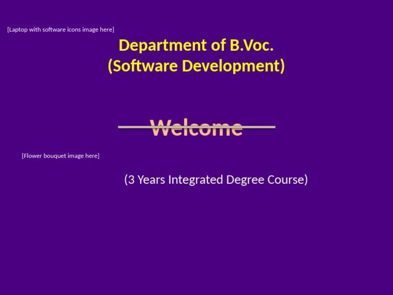BVoc Software Development Welcome With Placeholders | PDF